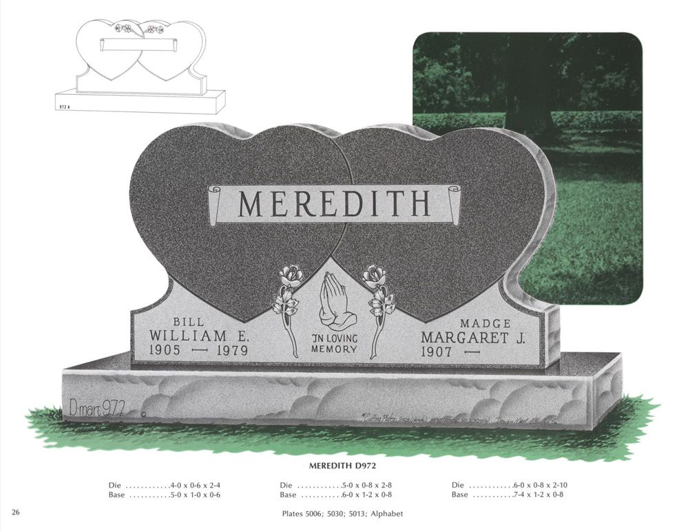 Double Upright Monuments: Companion Headstones for Eternal Bonds ...