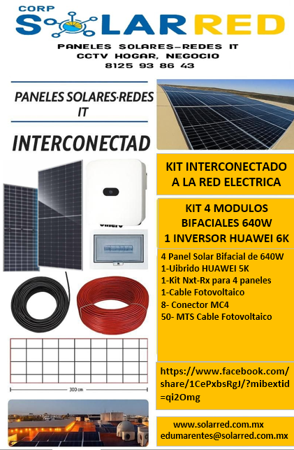Kit Solar 2.56K Con Inversor de 5k
