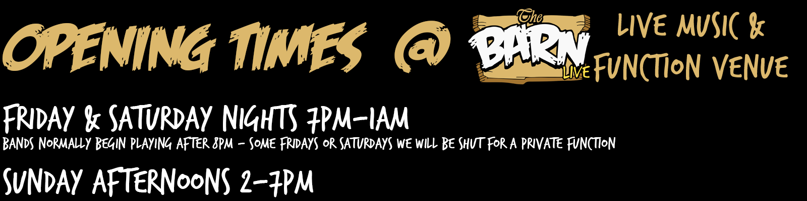The Barn | Live Entertainment & Function Venue