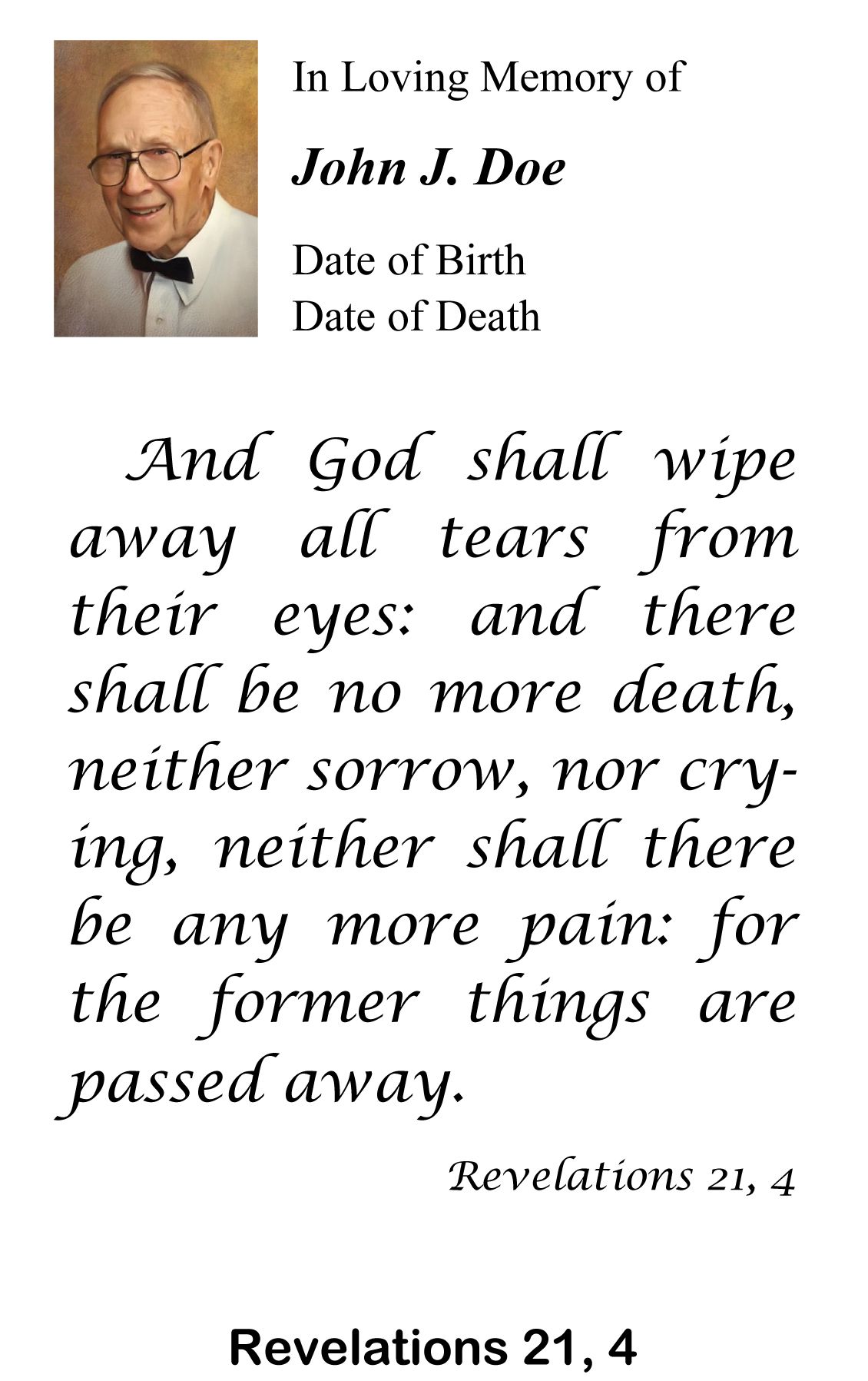 Prayer Cards | Glunt Funeral Home