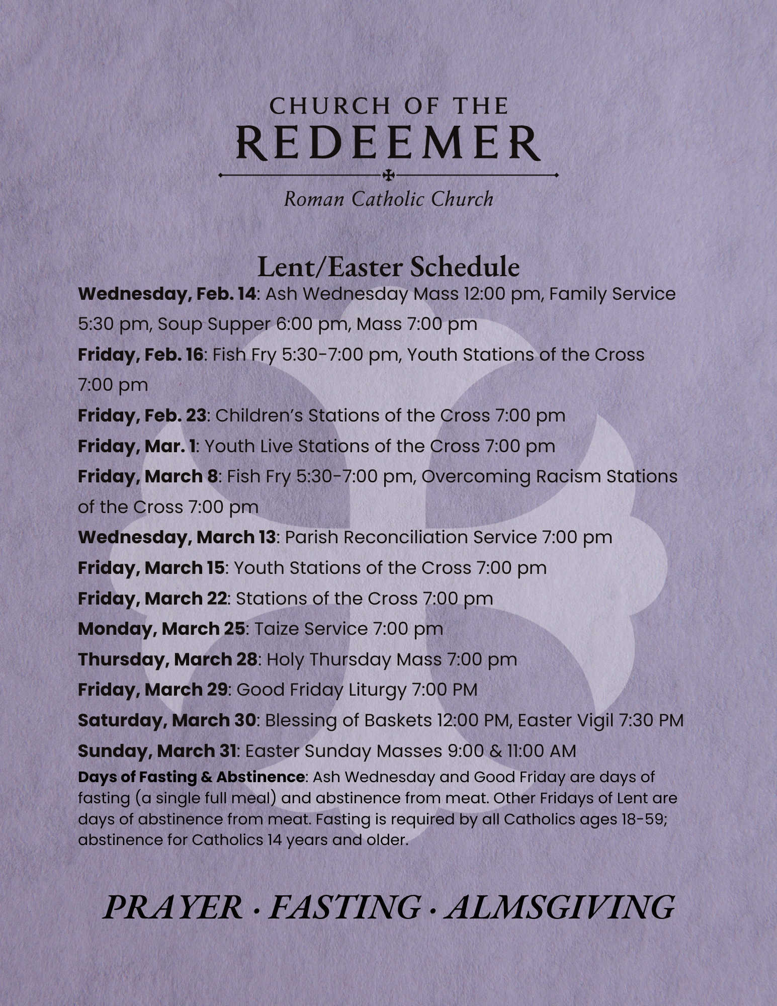 Lent & Easter