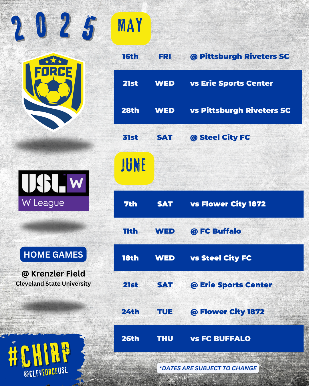 USL W League | Cleveland Force | Women's U23 Pre-Professional Soccer League