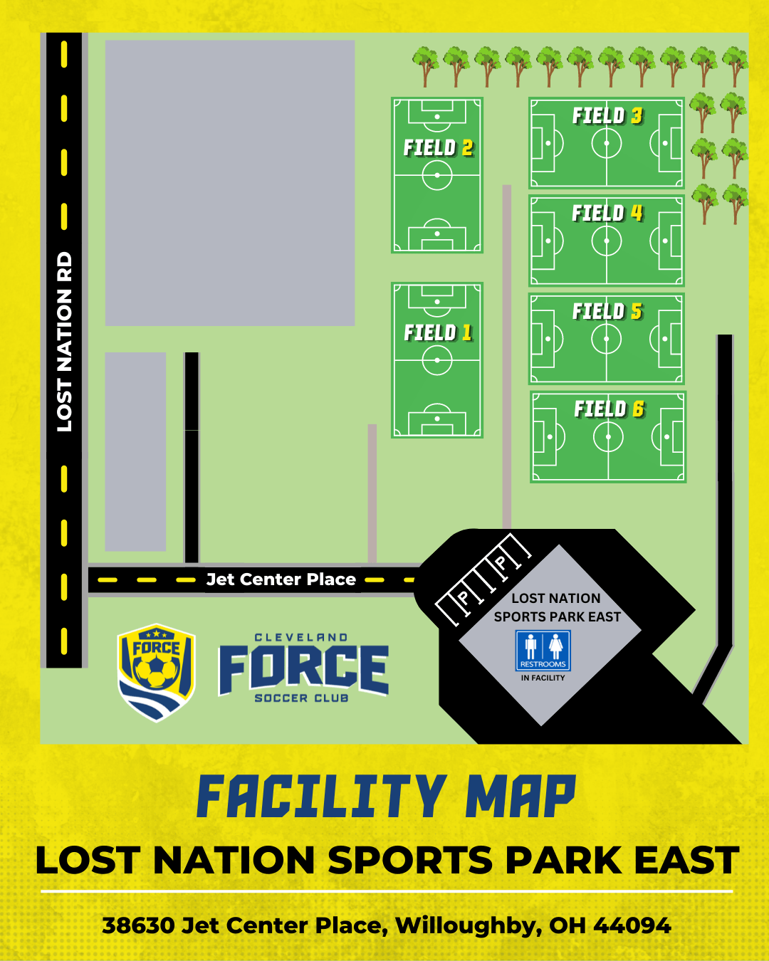 Cleveland Force Training Locations Page