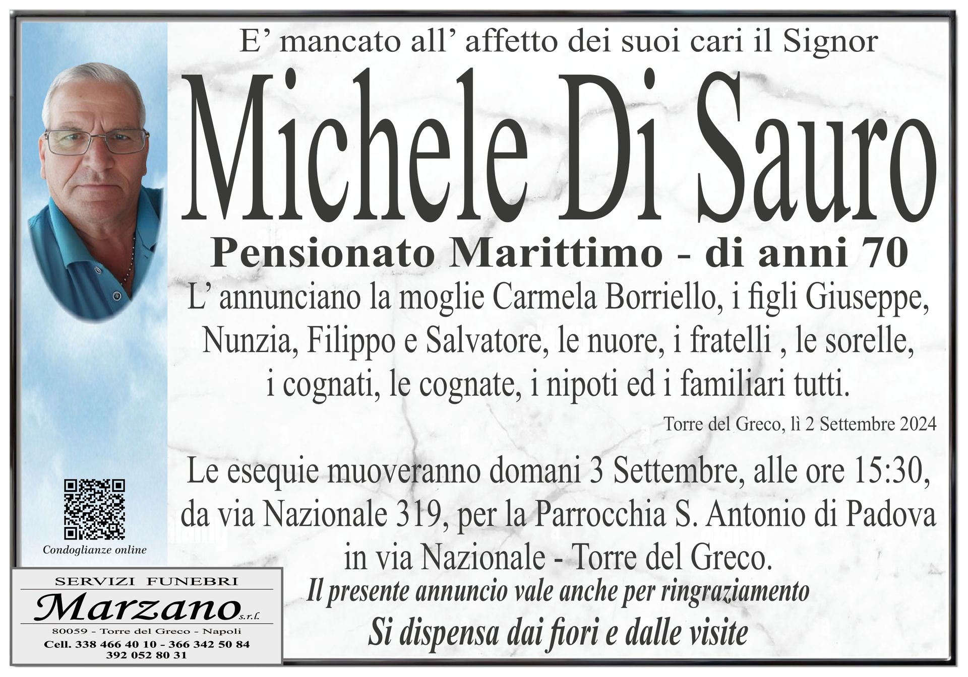 Necrologi | Torre Del Greco, Ercolano, Torre Annunziata, Portici, San Giorgio a Cremano, Barra ...
