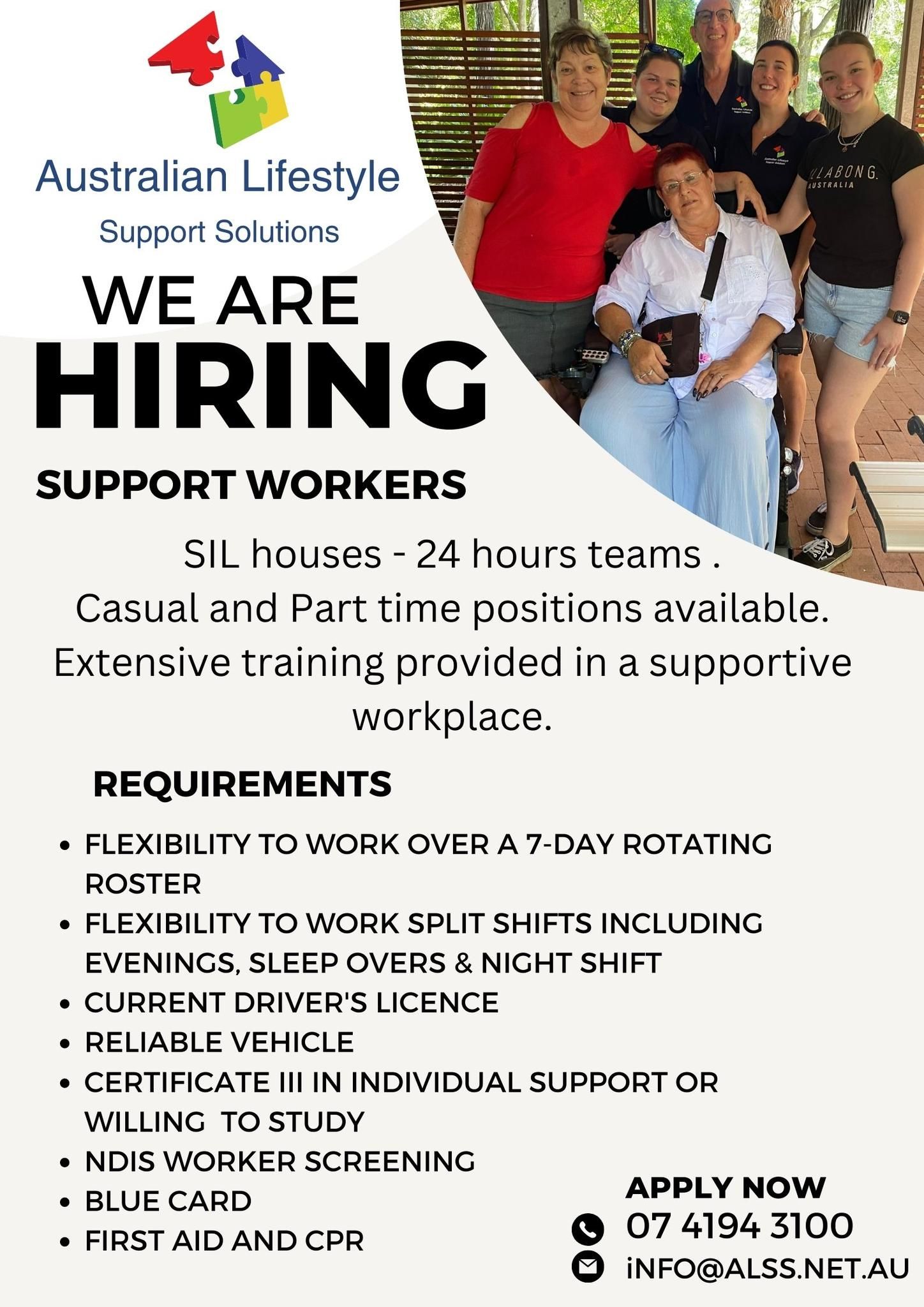 Available Positions | Australian Lifestyle Support