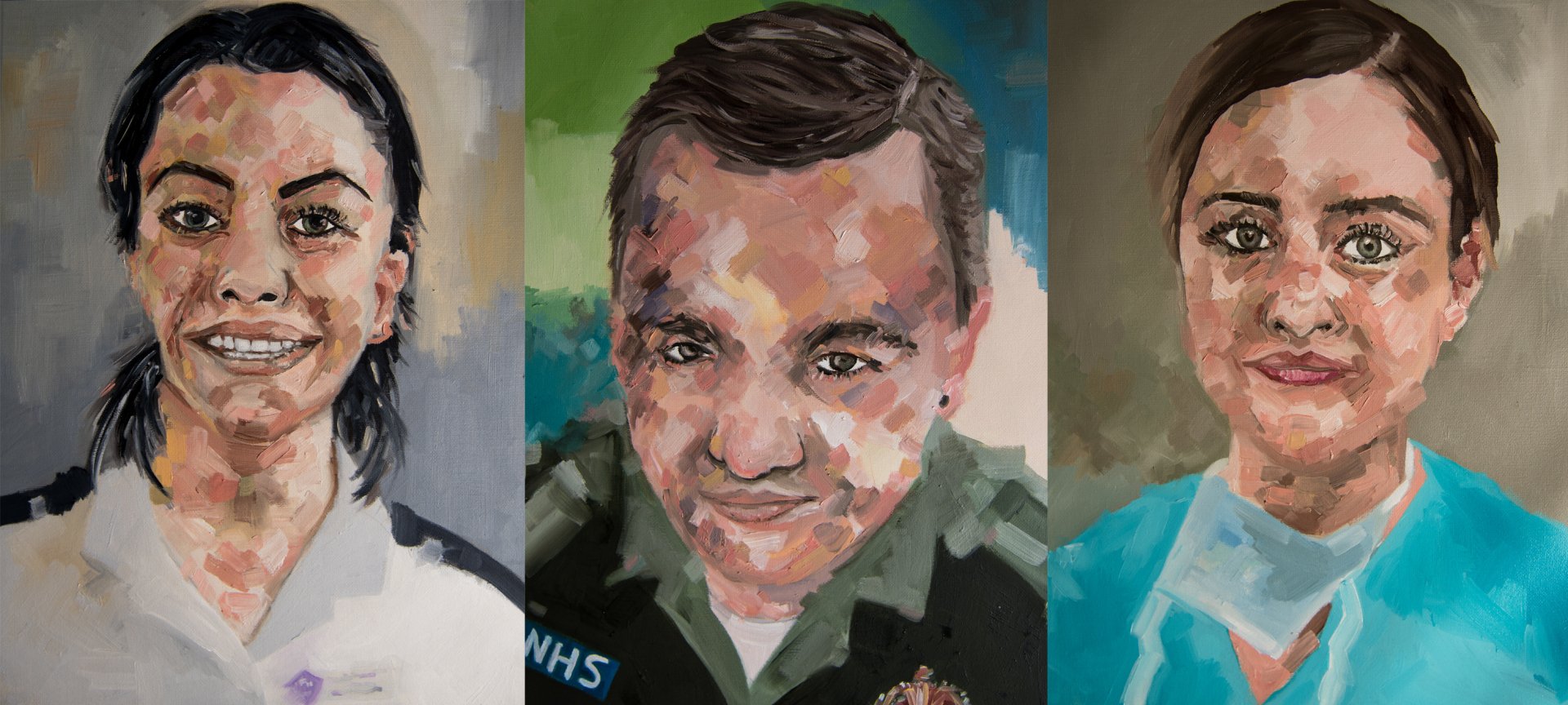 Portraits for NHS Heroes inspired by Thomas Croft in Artist Talk Magazine