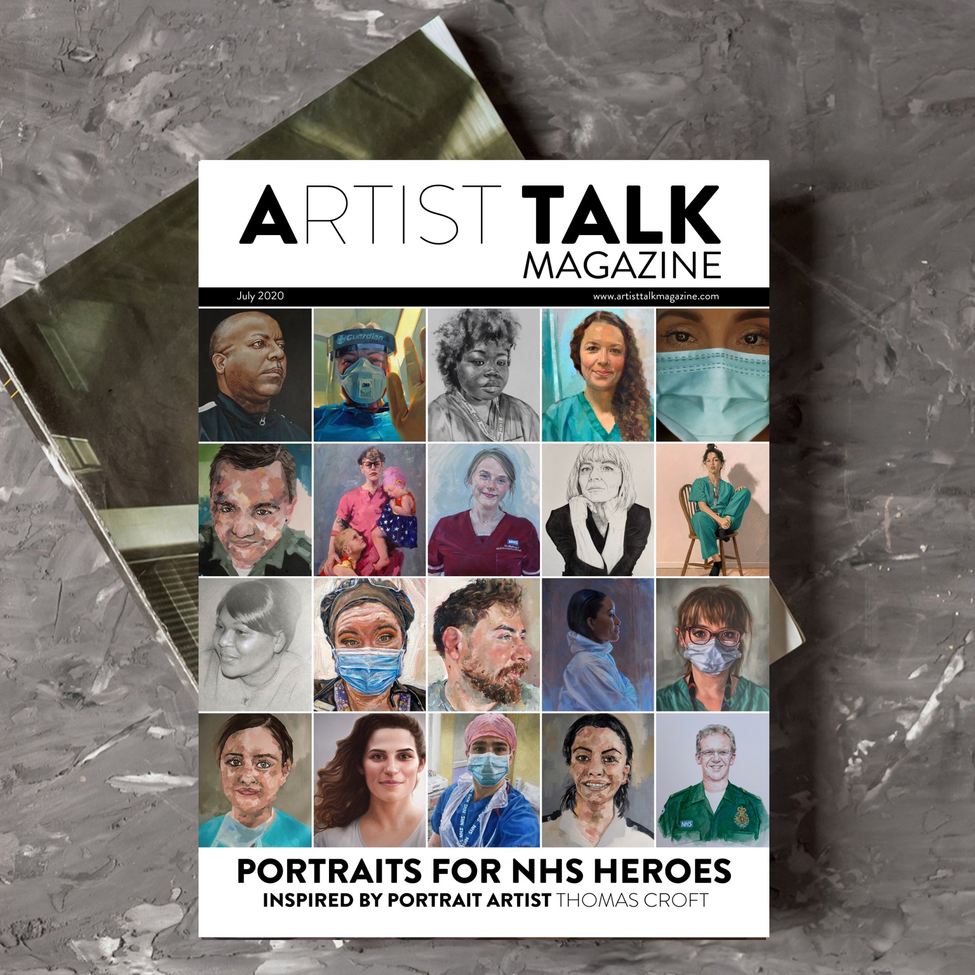 Portraits for NHS Heroes inspired by Thomas Croft in Artist Talk Magazine