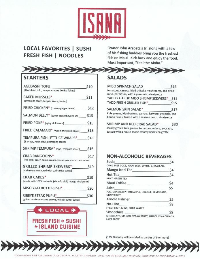 Local Sushi | Kihei, HI | Isana Restaurant