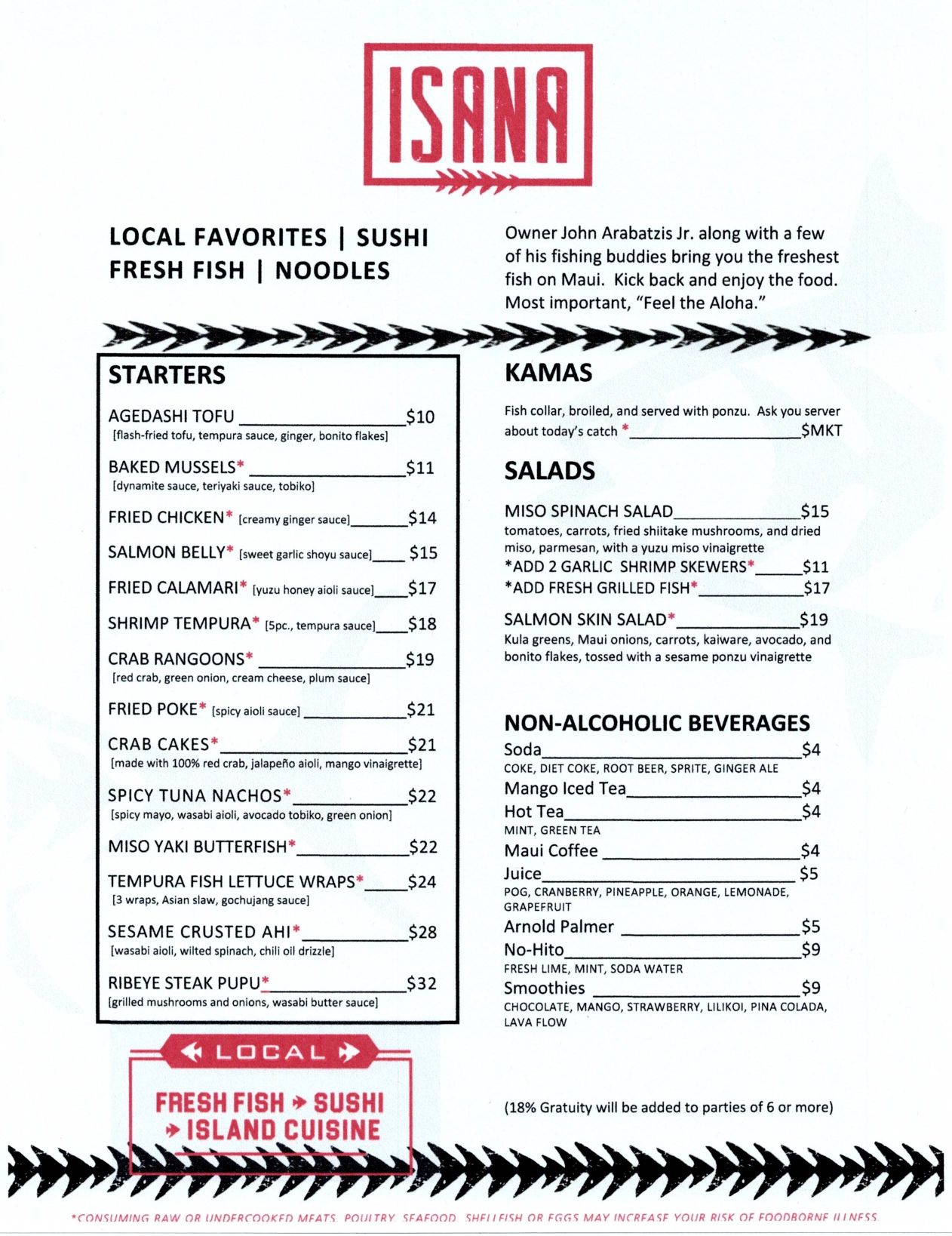 Local Sushi | Kihei, HI | Isana Restaurant