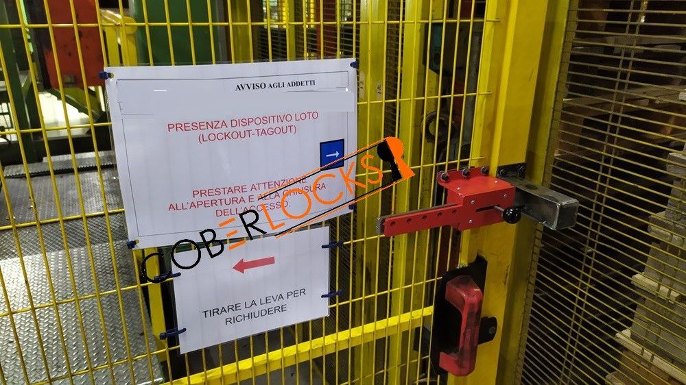 Lockout tagout, LOTO, lucchetti e ganasce di sicurezza