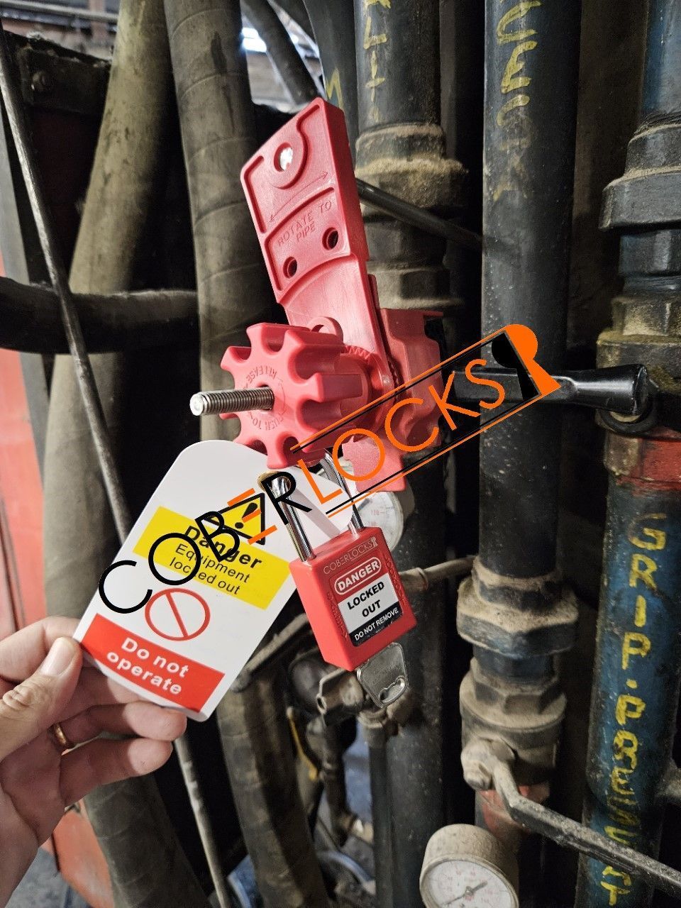 Lockout tagout, LOTO, lucchetti e ganasce di sicurezza