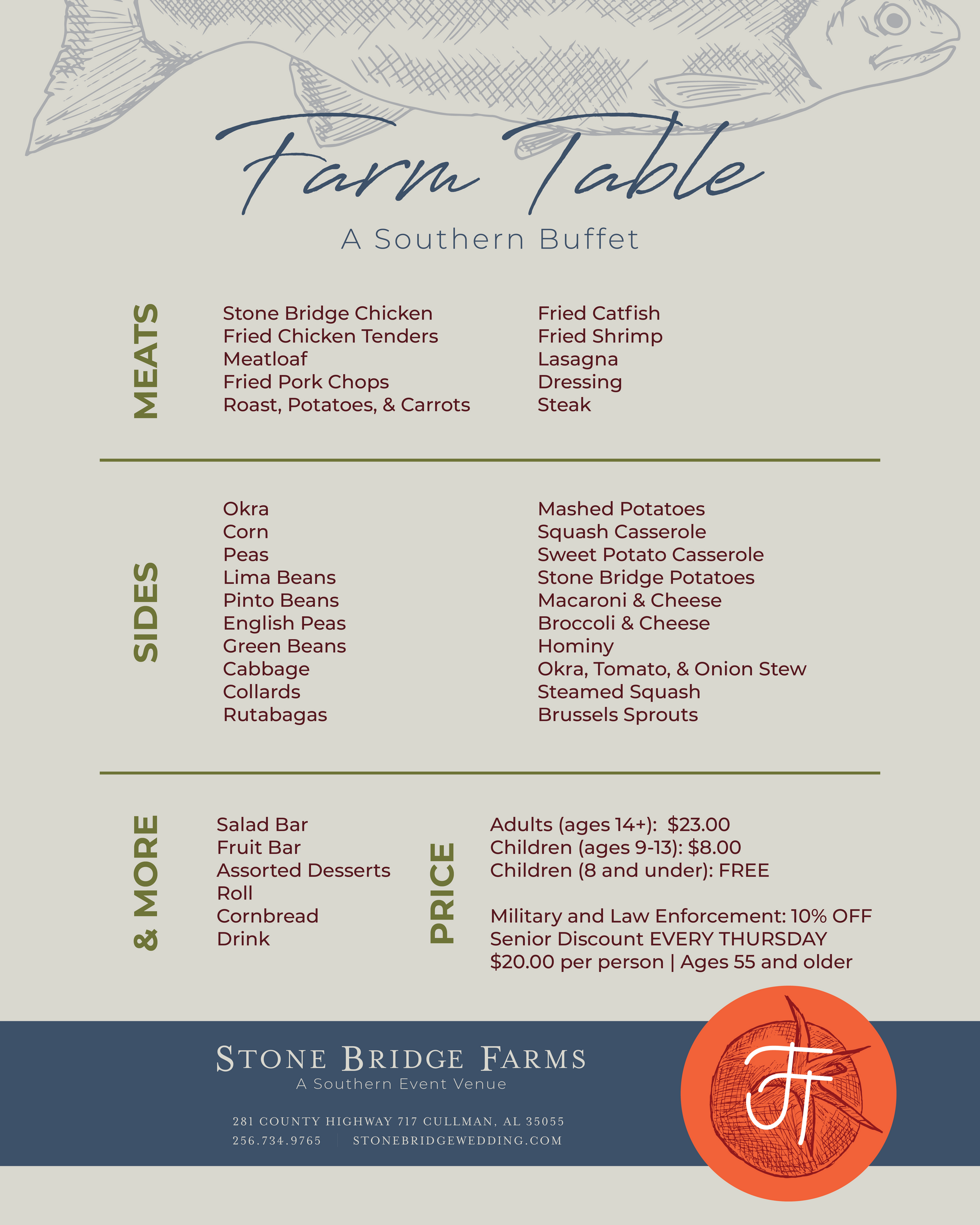 Farm Table | A Southern Buffet at Stone Bridge Farms
