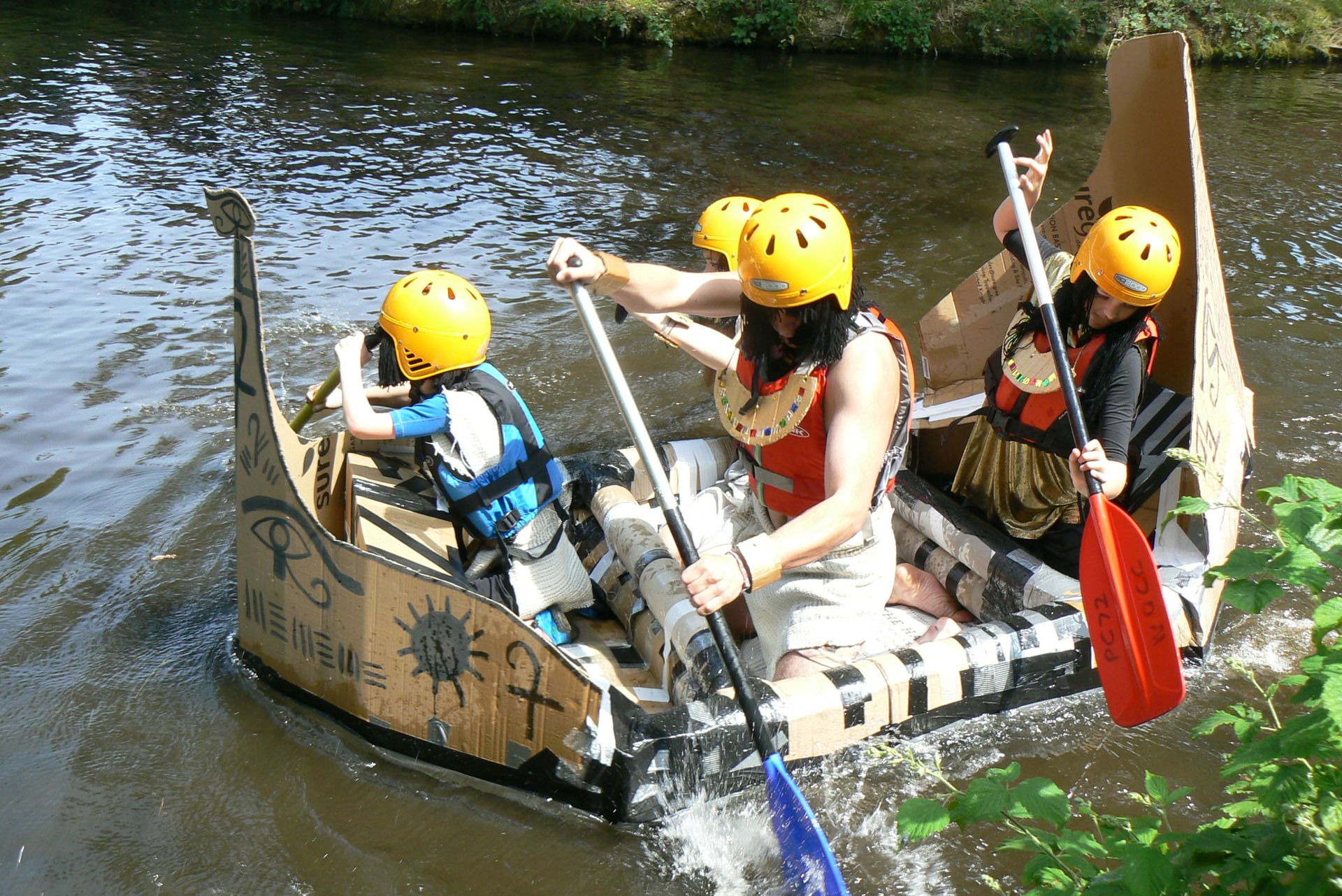Fakenham Riverside Festival, duck and cardboard raft races