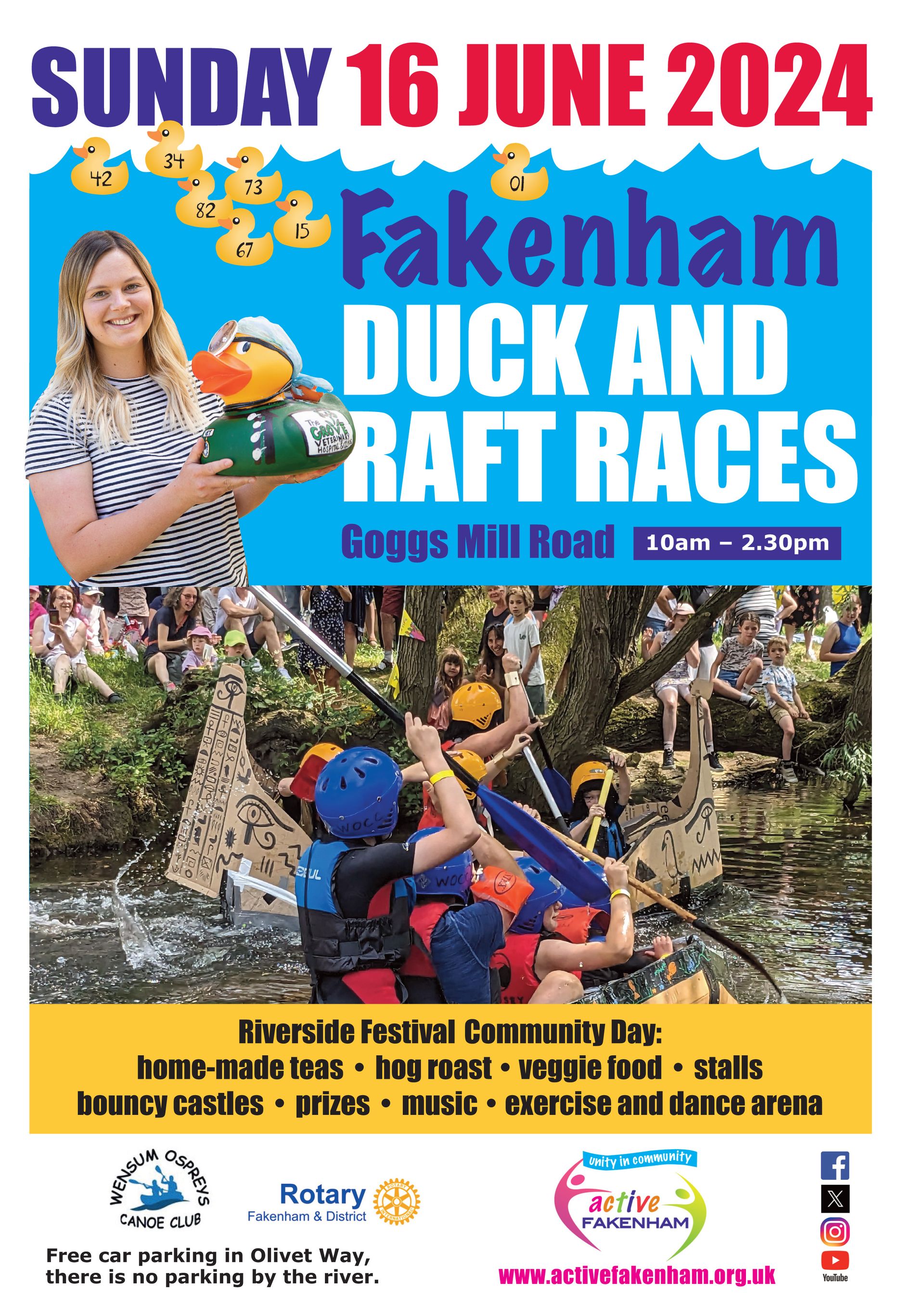 2024 Riverside Community Day, Raft Races and Duck Races