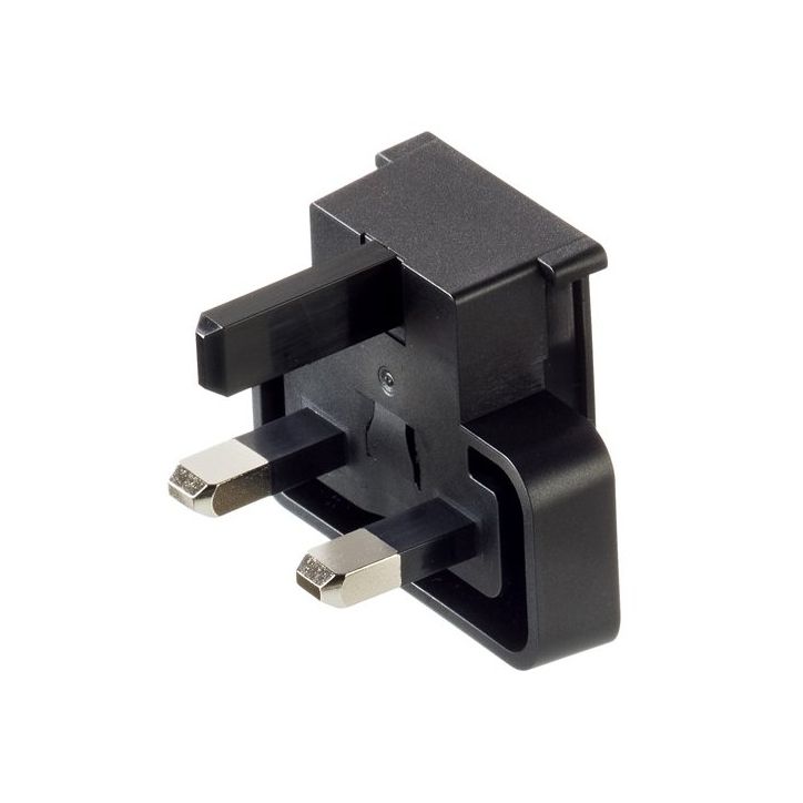 Interchangeable AC country plugs for power supplies