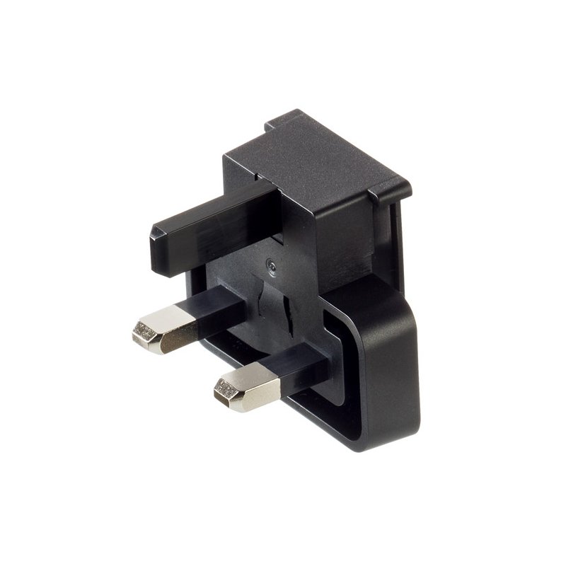Interchangeable AC country plugs for power supplies