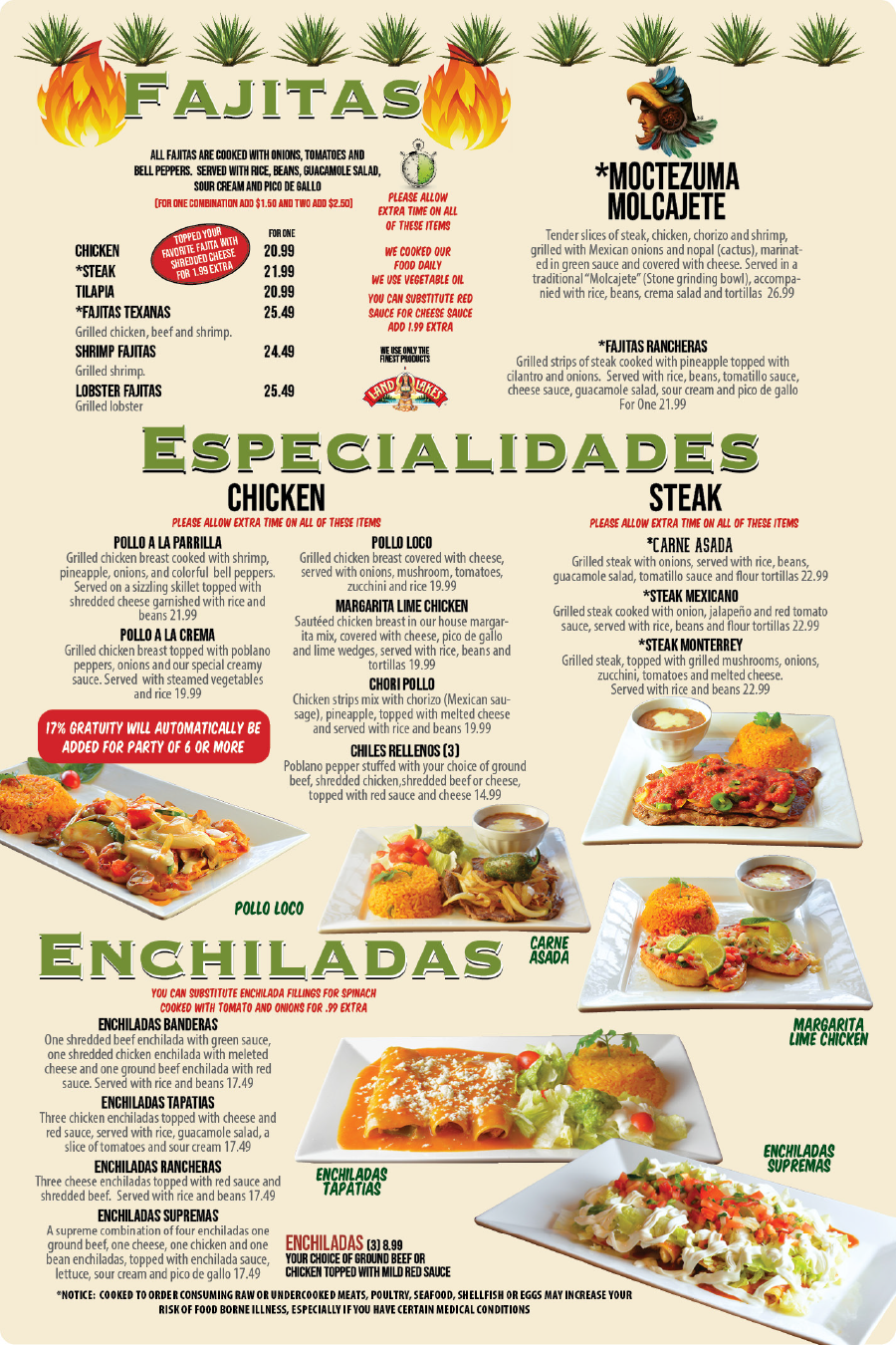 Columbus Ohio Mexican seafood menu