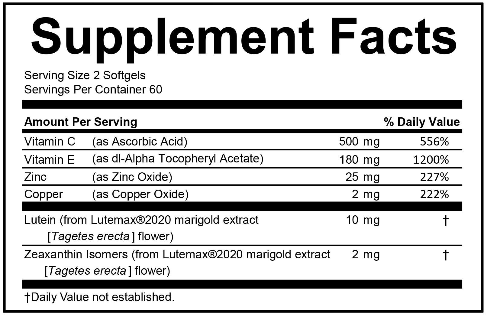 AREDS 2 Supplement - Vision Protection