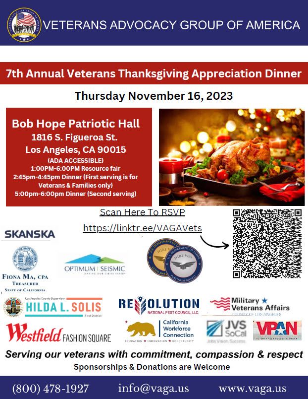 7th Annual Veterans Appreciation Thanksgiving Dinner
