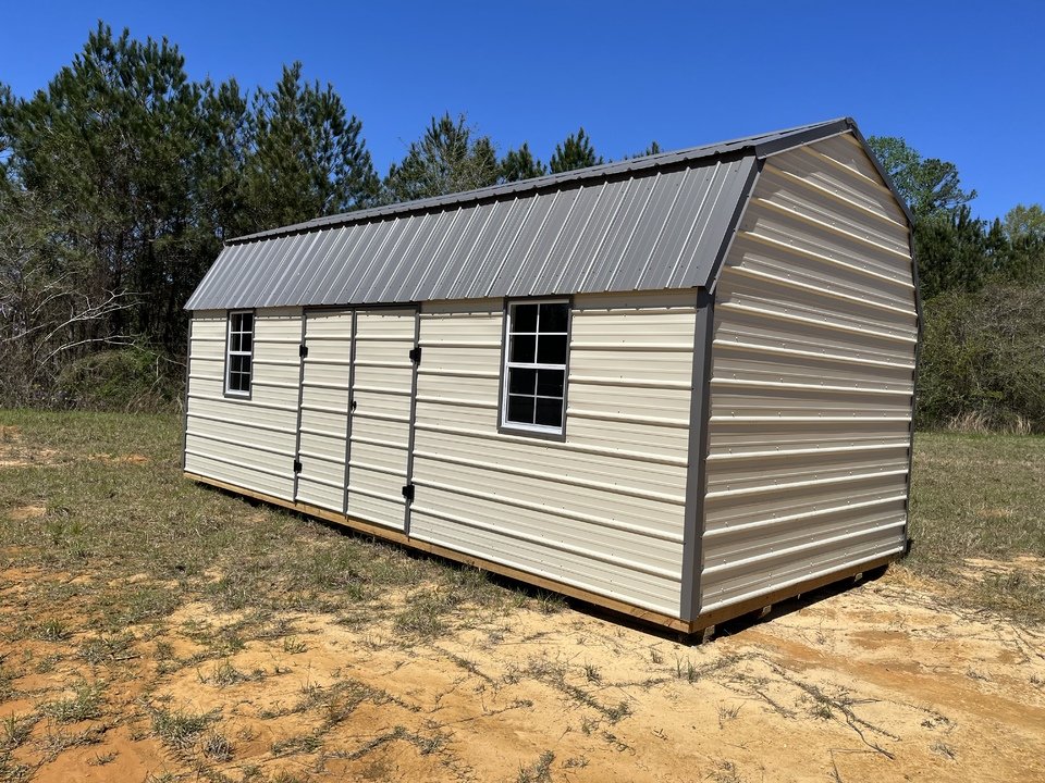 Metal Lofted Barn with Windows | Rent To Own Metal Shed