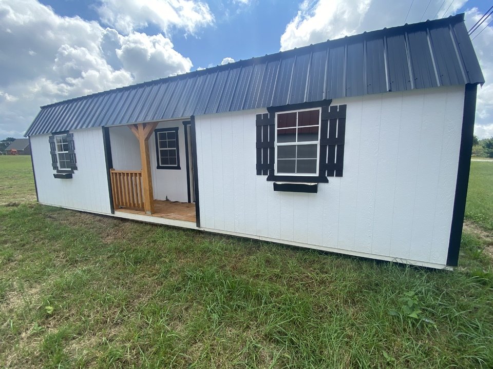Lofted Center Cabin Shed | Barns With Loft And Porch