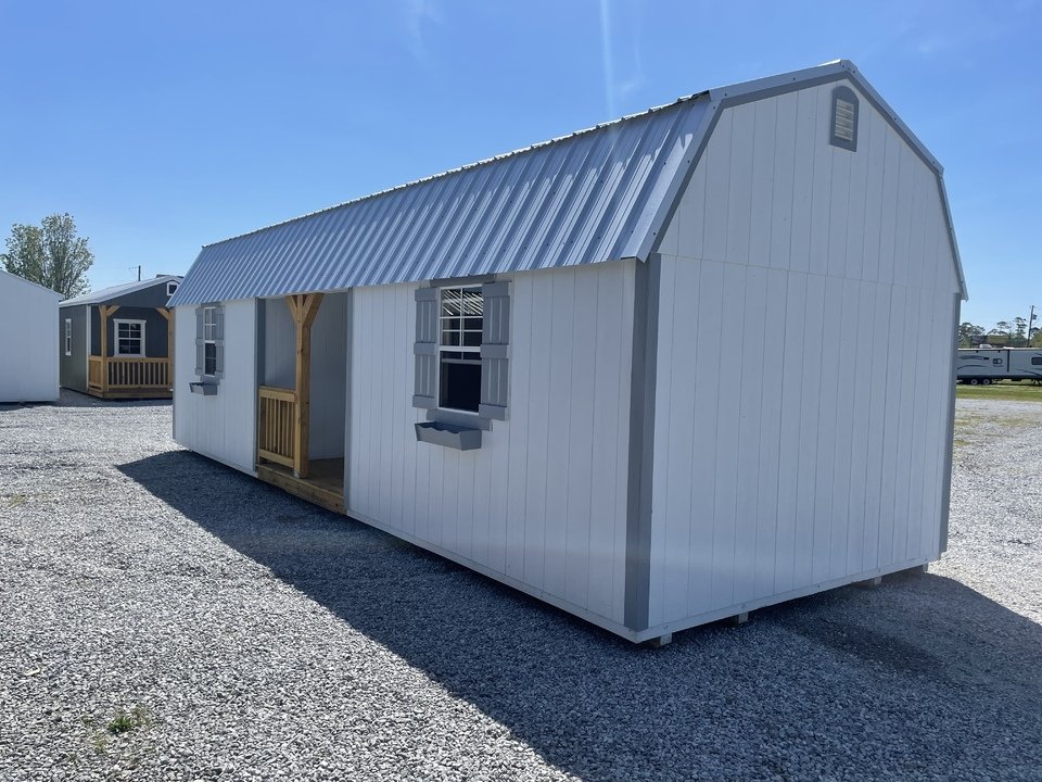 Lofted Center Cabin Shed | Barns With Loft And Porch