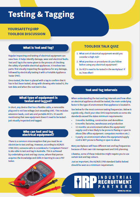 Enhance Your Team's Knowledge | Free Toolbox Talks by IRP