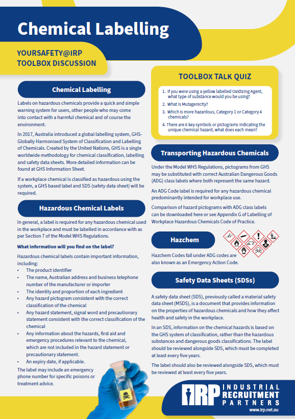 Enhance Your Team's Knowledge | Free Toolbox Talks by IRP