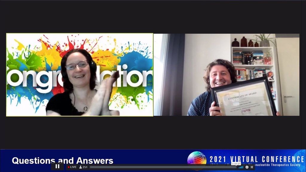 OTS young investigator award 2021 for Alex Garanto