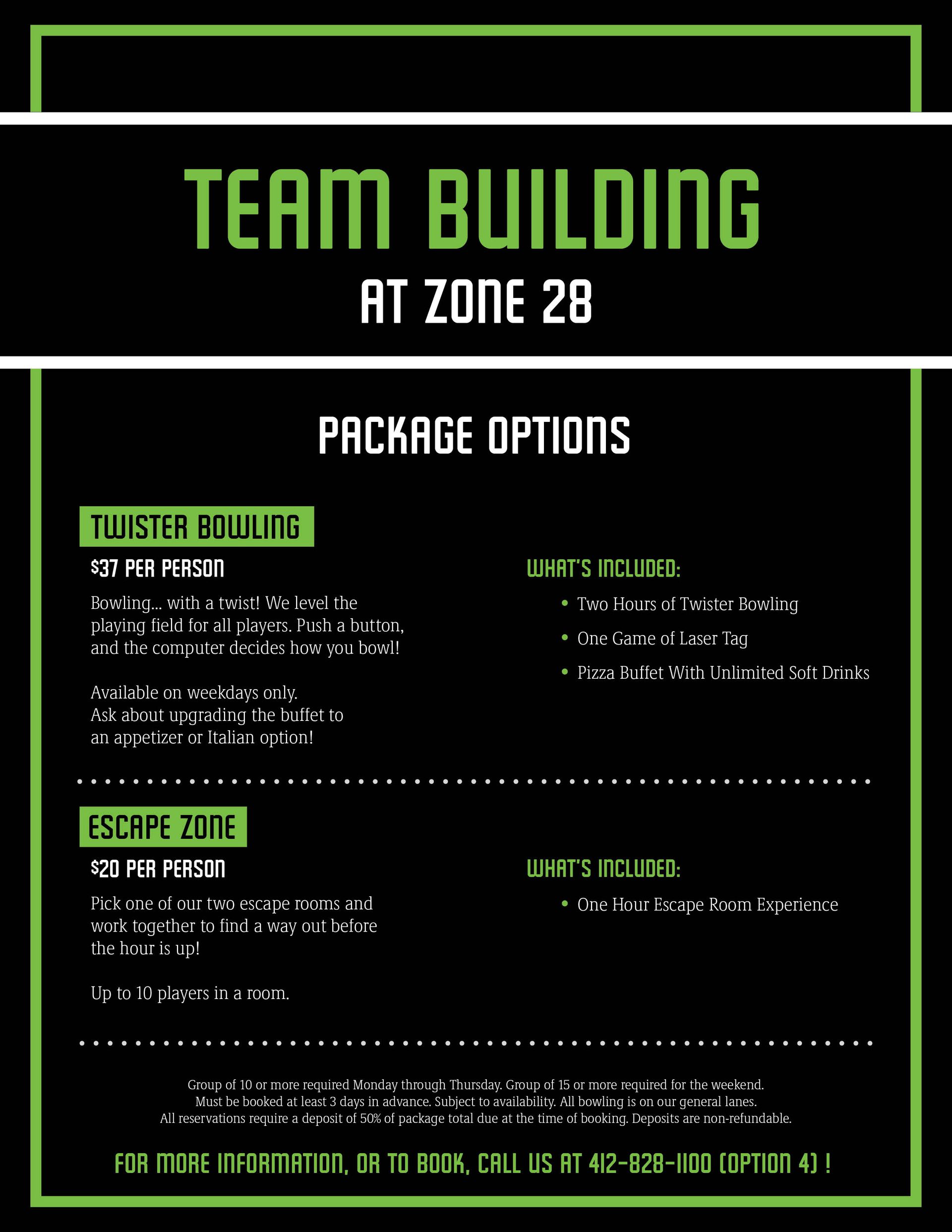 Zone 28 Group Packages