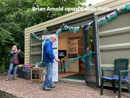 Official Opening of Caban Guto by Cath King (volunteer)