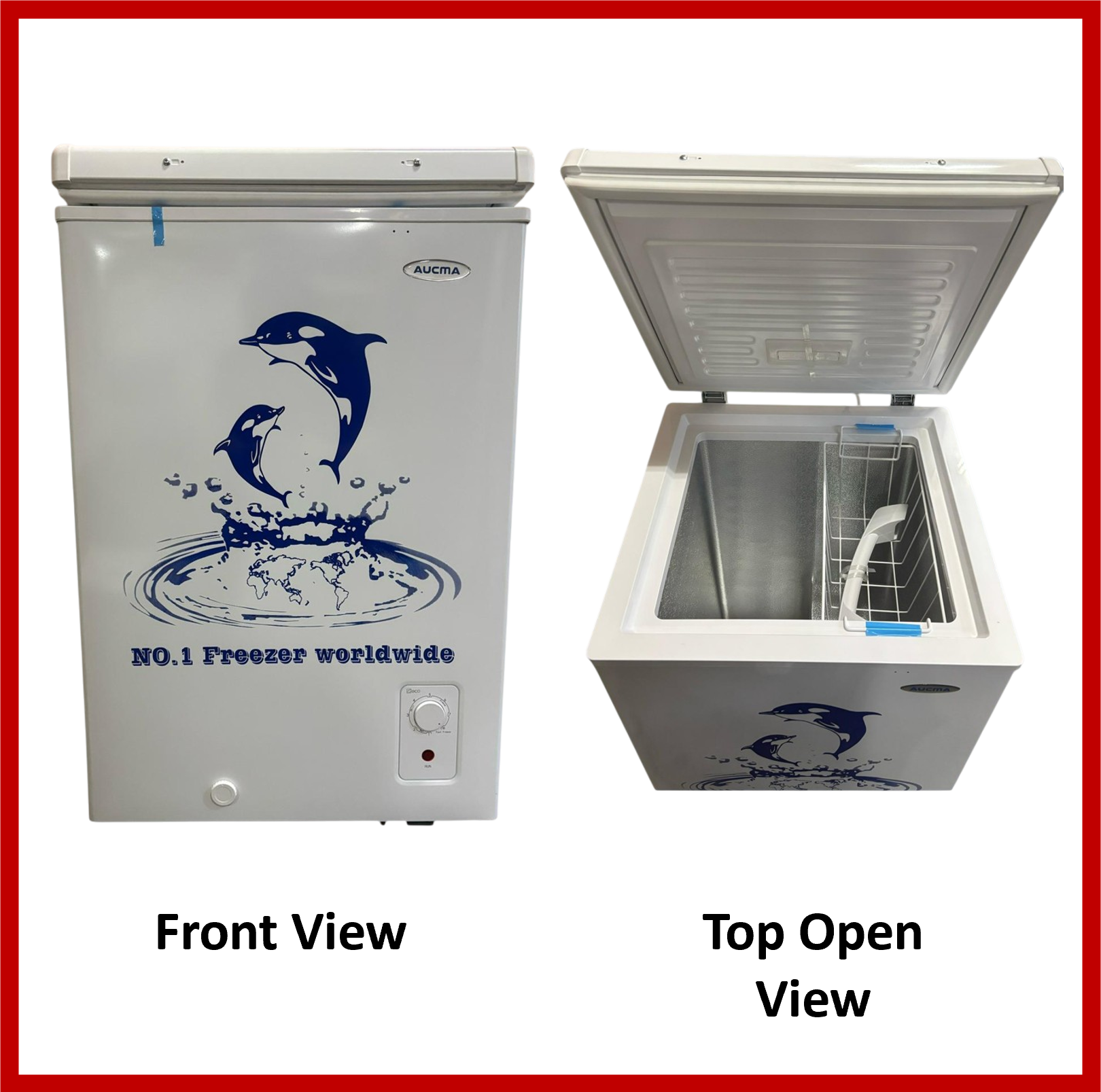 Aucma BD-130FC Chest Freezer, Top Opening Door, 120L Capacity, 2 in 1 ...