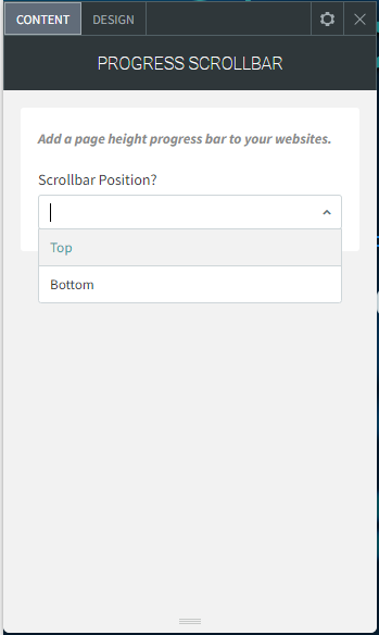 Duda Widget | Progress Scrollbar