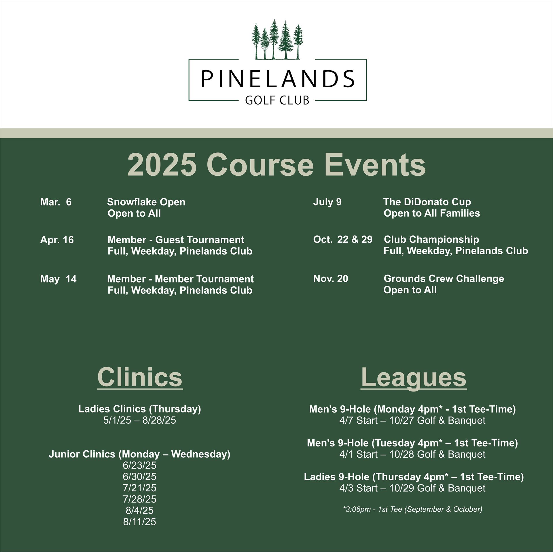 Pinelands Golf Club | Events