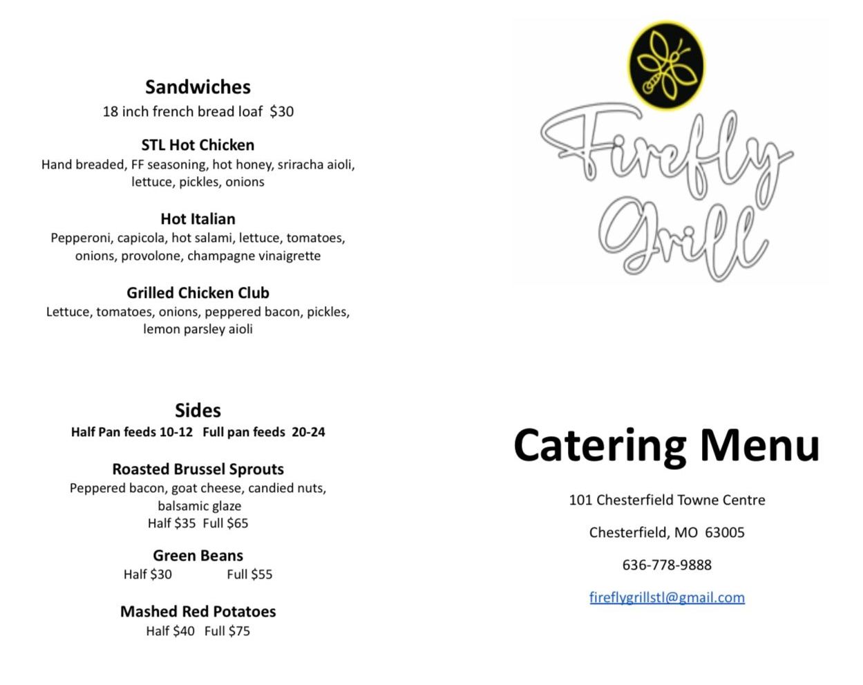 Catering | Firefly Grill | Chesterfield, MO
