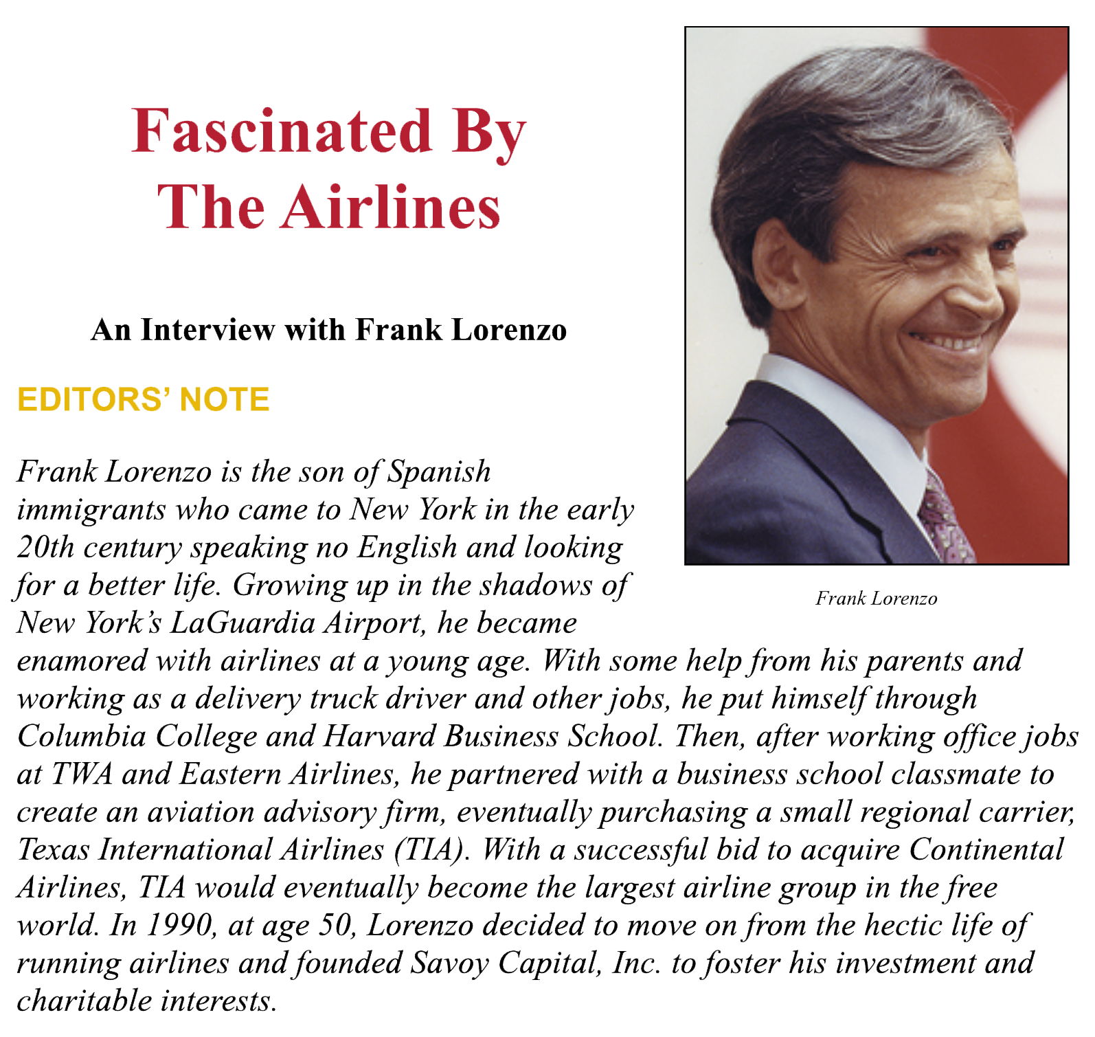 Frank Lorenzo | Book