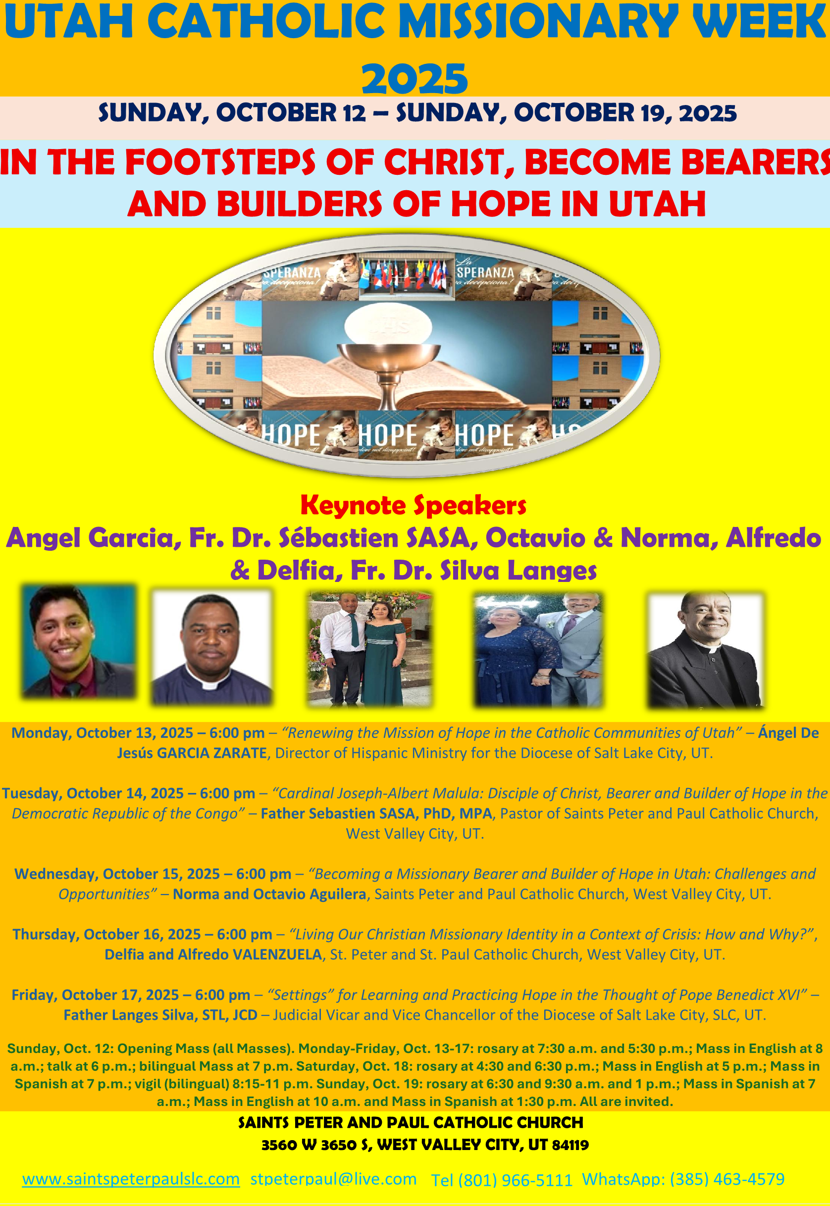 UTAH CATHOLIC MISSIONARY WEEK - #5-