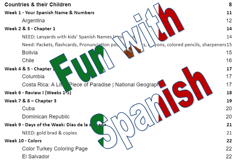 Introducing Our Fun with Spanish FREE Homeschool Lesson Plans for 3rd ...