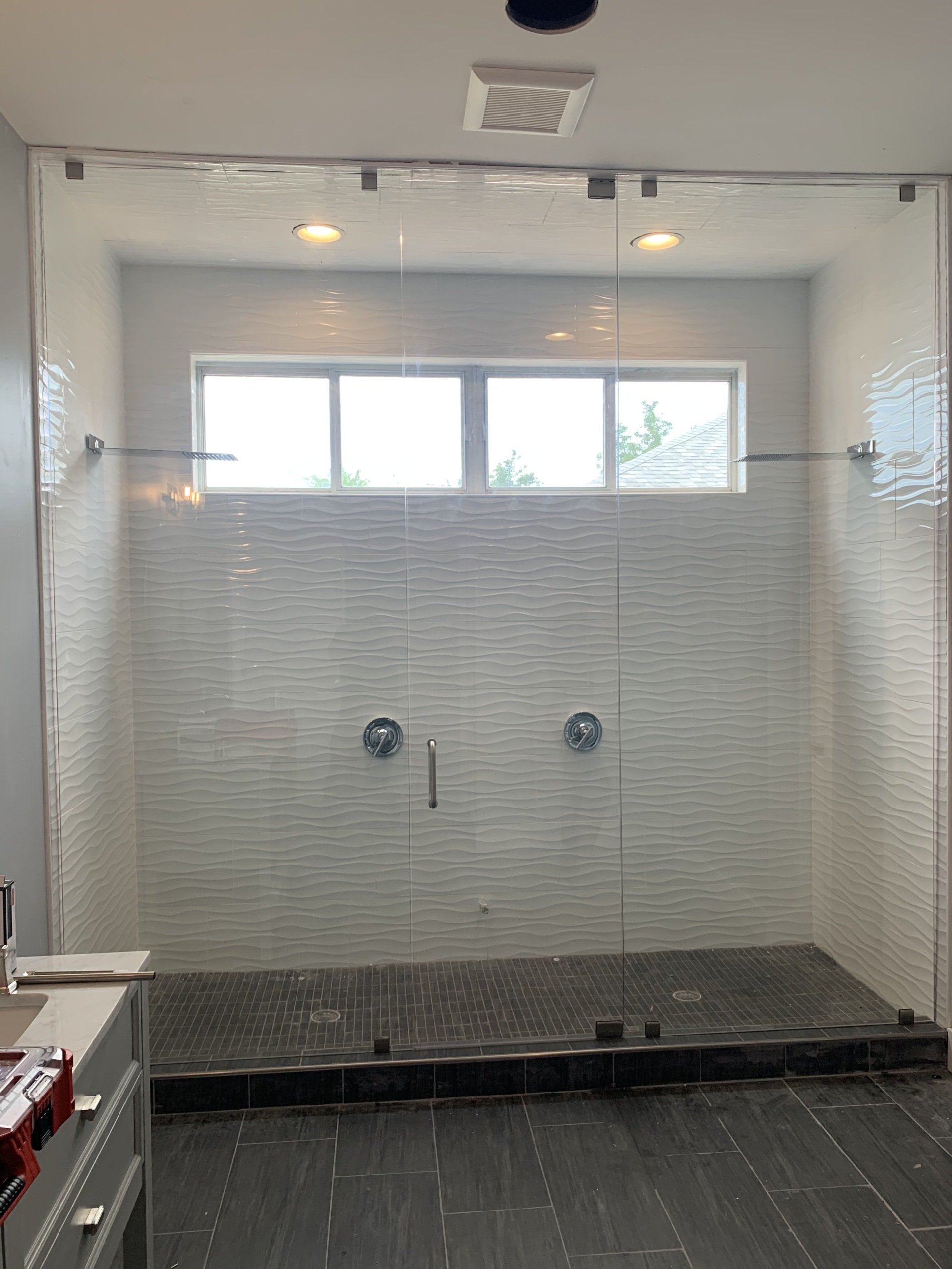 Showers & Mirrors installed by Glass Center in PCB, FL
