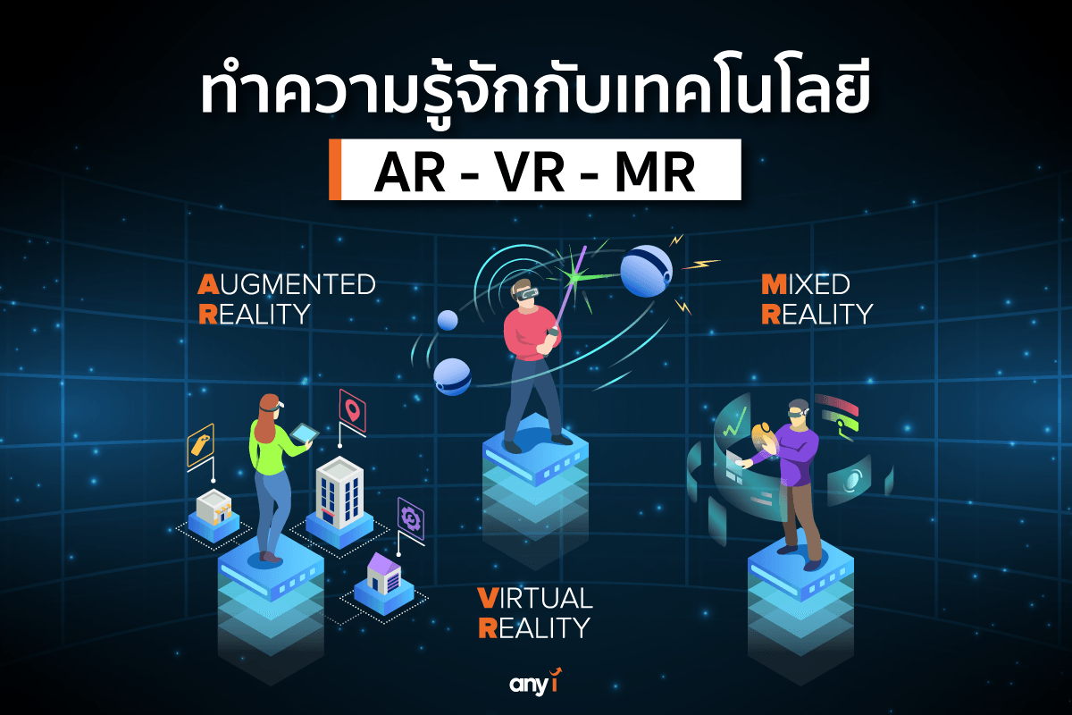 ทำความรู้จักกับเทคโนโลยี AR - VR - MR ที่จะเข้ามาเติมเต็มประสบการณ์แปลกใหม่ในอนาคต