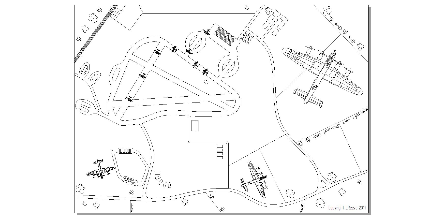 Lancaster Bomber Colouring Page