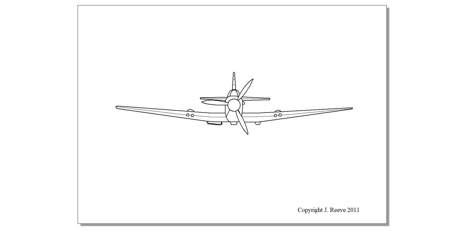 Spitfire Colouring Page