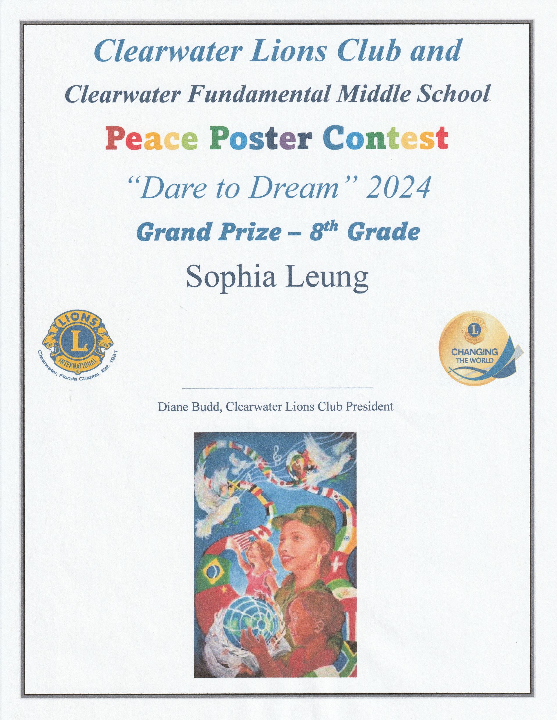 Peace Poster Contest | Clearwater Lions Club