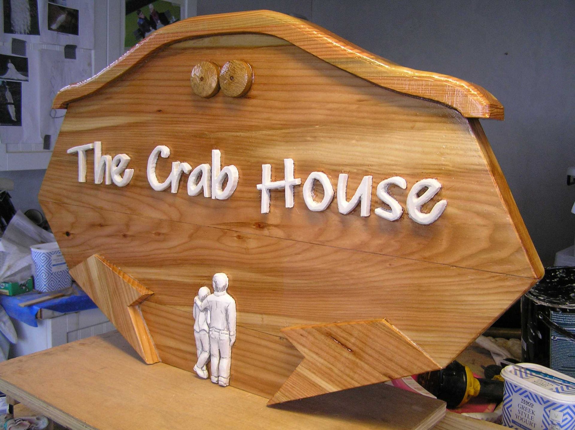 Wooden Personalised House Signs with pictures UK