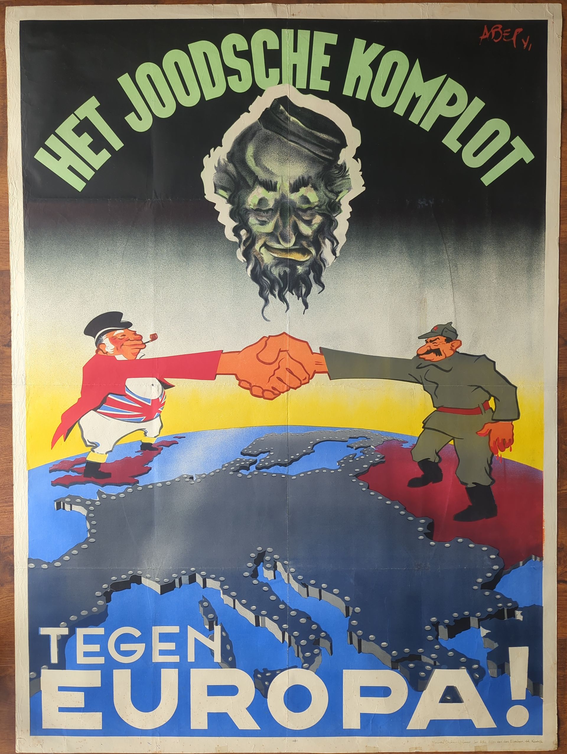 “WWII propaganda poster for sale – The Jewish Plot Against Europe ...