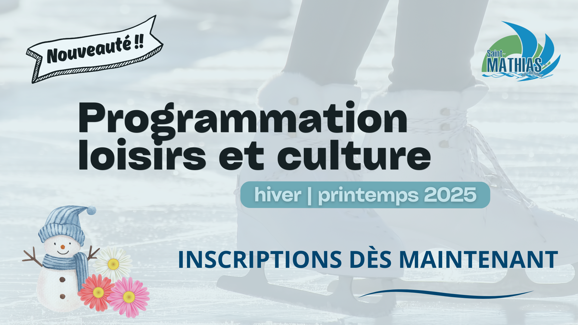 NOUVEAUTÉ! Programmation loisirs, sport et culture | Hiver-printemps 2025