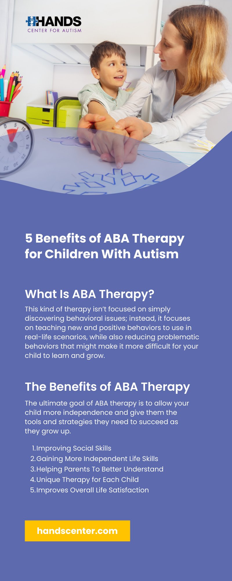 Benefits of ABA Therapy | HANDS Center for Autism