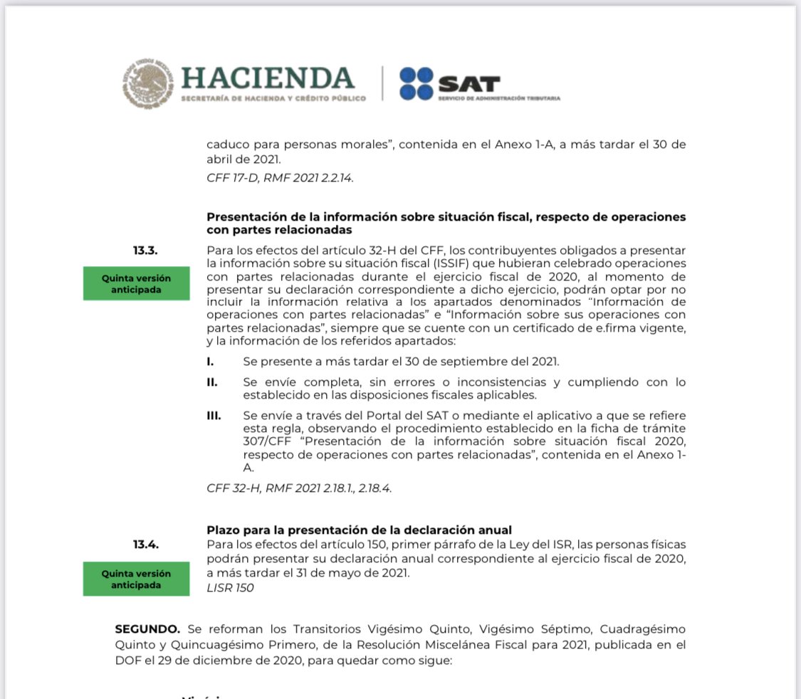 El SAT amplía el plazo para presentar la declaración anual 2021