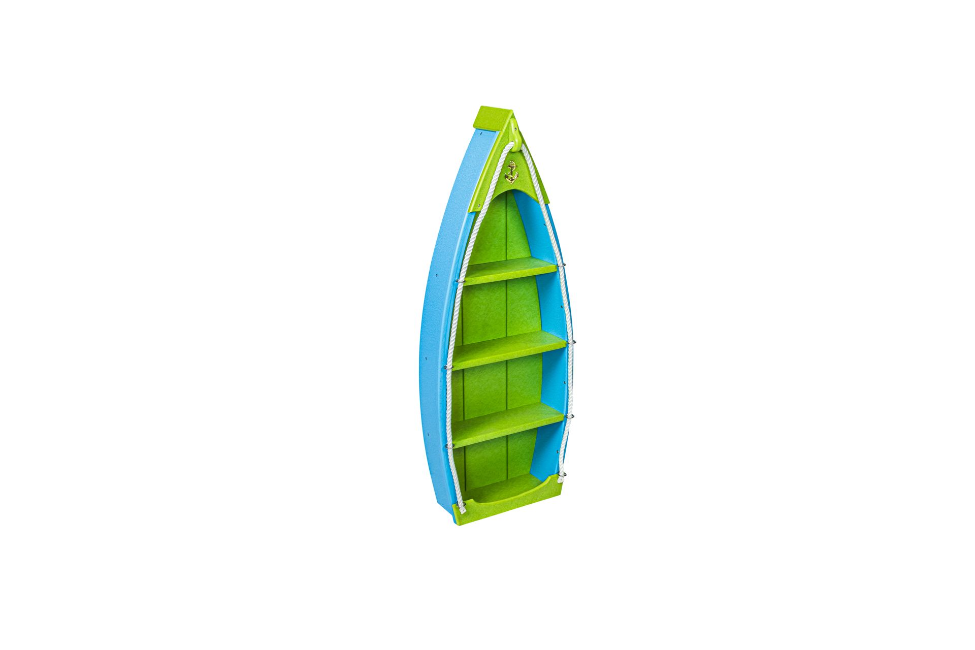 Boat Bookshelf for Sale: Nautical Shelves in 4 & 6-Ft Poly & Wood Options