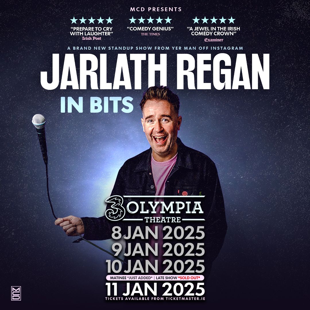 Jarlath Regan - Fifth 3Olympia Theatre Dublin Show Confirmed